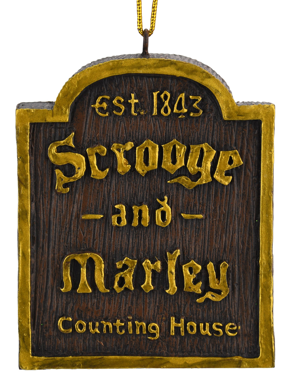 A Christmas Carol Scrooge & Marley Counting House Sign Ornament| Tree ...